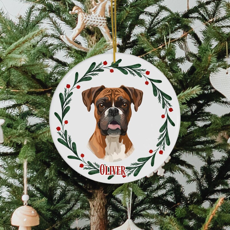 Boxer Dog Ornament - Etsy