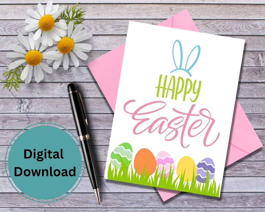 Printable Easter Card | Instant Download | 5 X 7 PDF Card | Digital ...