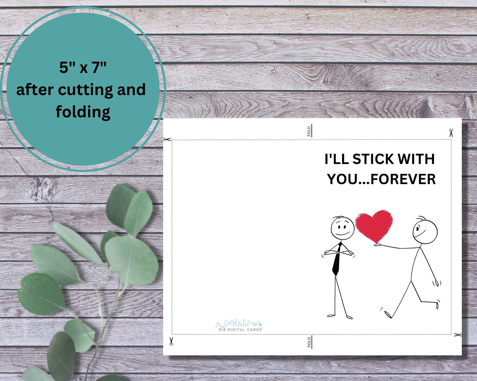 Valentine's Day | Printable Card | Digital Card | Instant Download | 5 ...