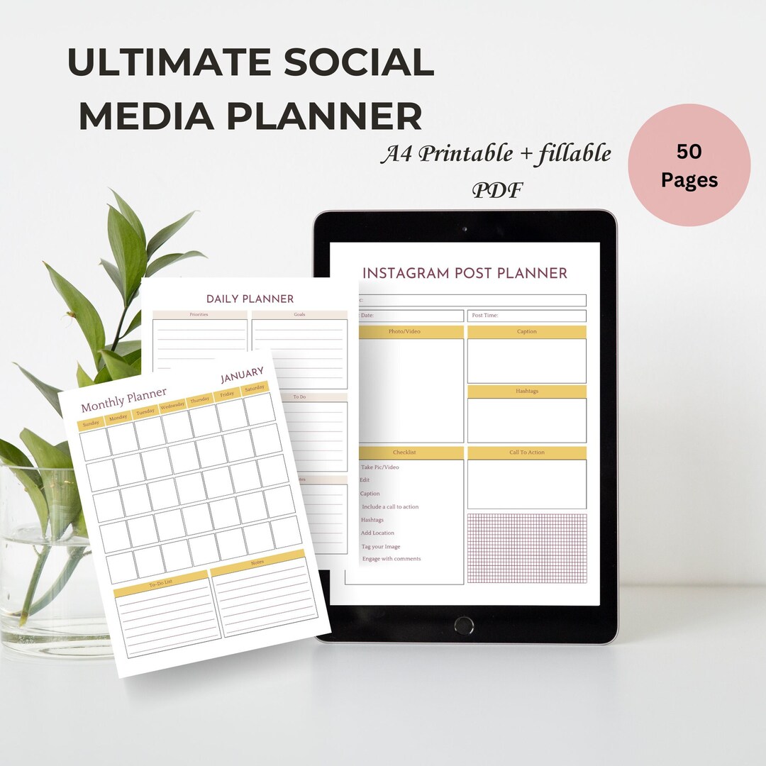 Ultimate Social Media Planning, Social Media Post Content Planner ...