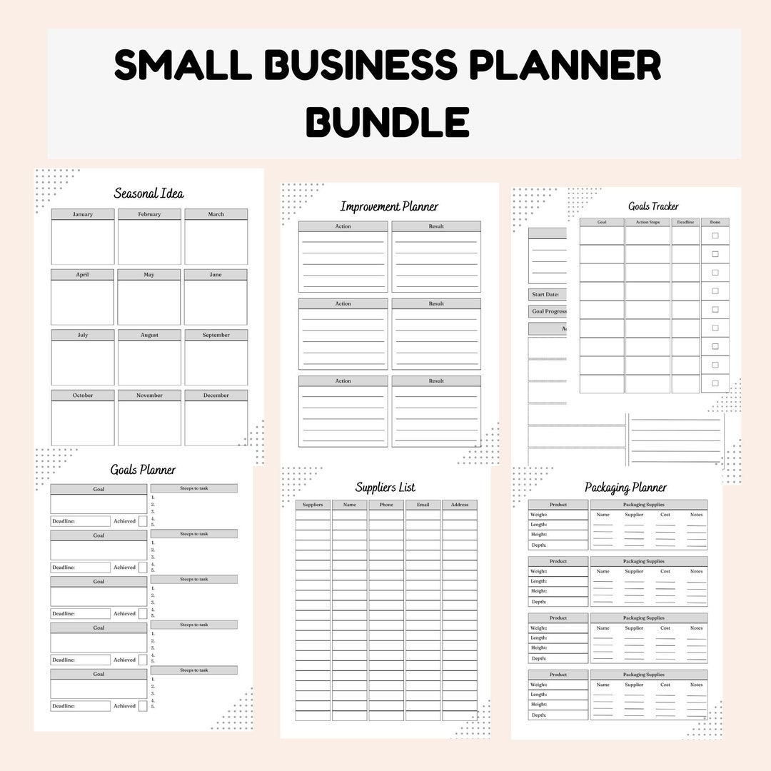 Ultimate Business Planner, Printable Small Business Planner BUNDLE ...