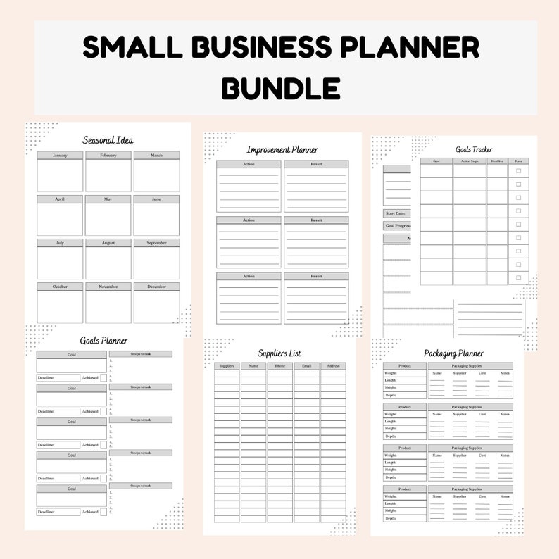 Ultimate Business Planner, Printable Small Business Planner BUNDLE ...