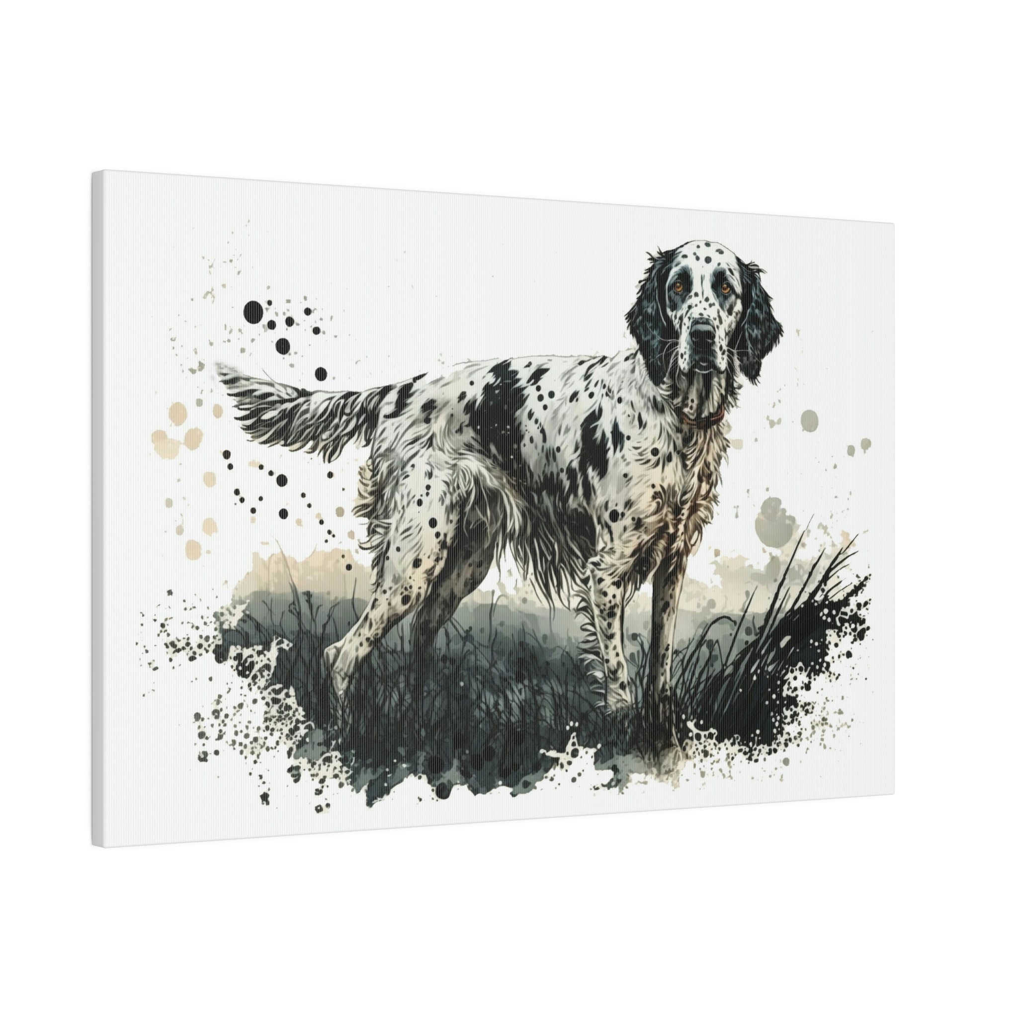 English Setter Dog Paint Splatter on White Background High Quality ...