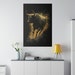 Golden Bull Paint Splatter on Black Background High Quality Matte ...