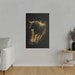 Golden Bull Paint Splatter on Black Background High Quality Matte ...
