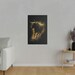 Golden Bull Paint Splatter on Black Background High Quality Matte ...