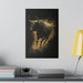 Golden Bull Paint Splatter on Black Background High Quality Matte ...