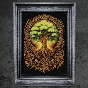 Celtic Tree of Life Cross Stitch Pattern Witchy Irish Knot Design ...