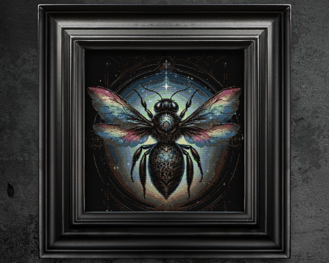 Celestial Gothic Bee Cross Stitch Pattern Mystic Magic Bug Wiccan ...