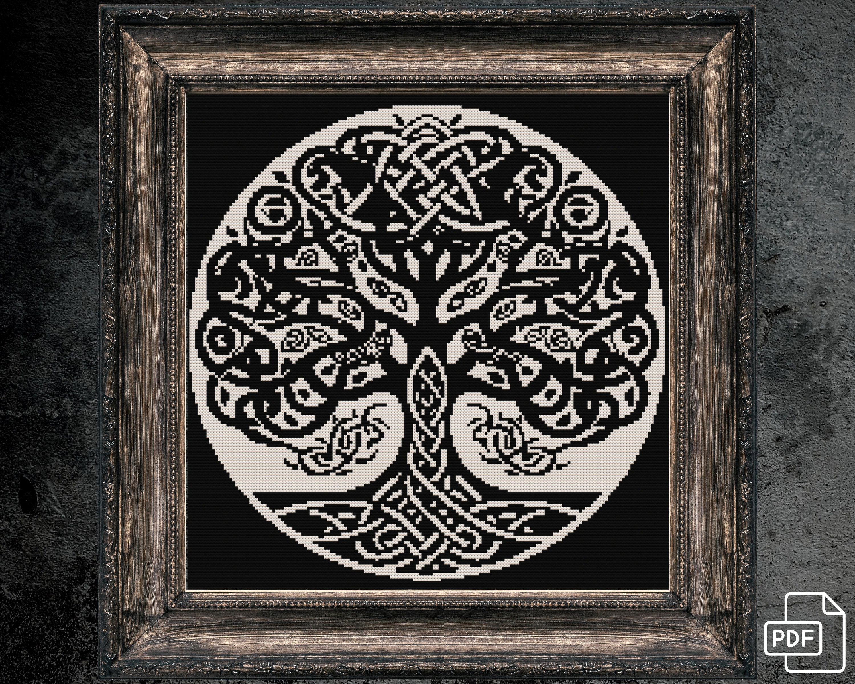 Black Tree Pattern Christmas Tree Silhouette Design Afbeelding Door