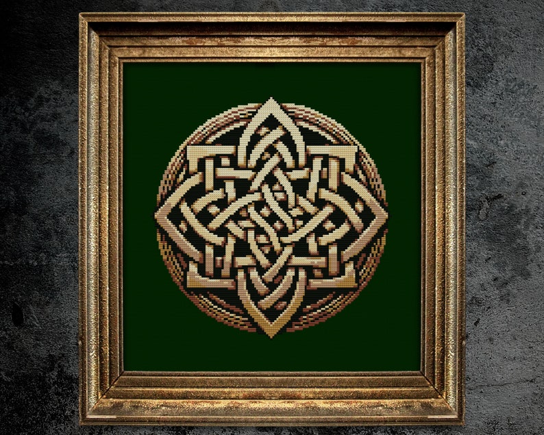 Golden Celtic Knot Cross Stitch Pattern Celtic-inspired Crafts and ...