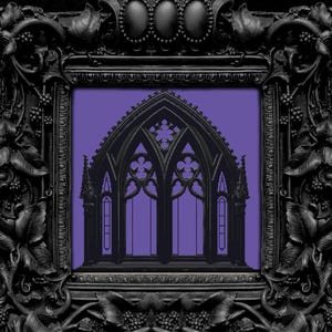Gothic Cathedral Window Cross Stitch Pattern, Halloween Horror (digital ...