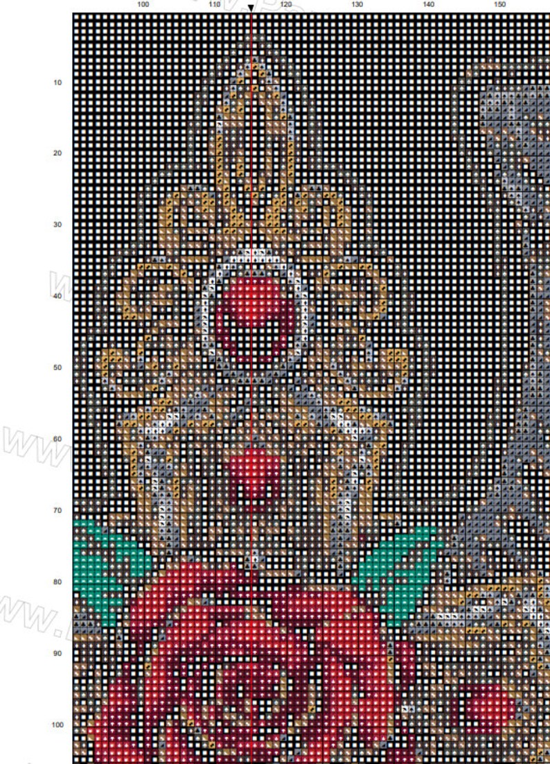 Gothic Cross Stitch Pattern Gift for Halloween Horror Skulls ...