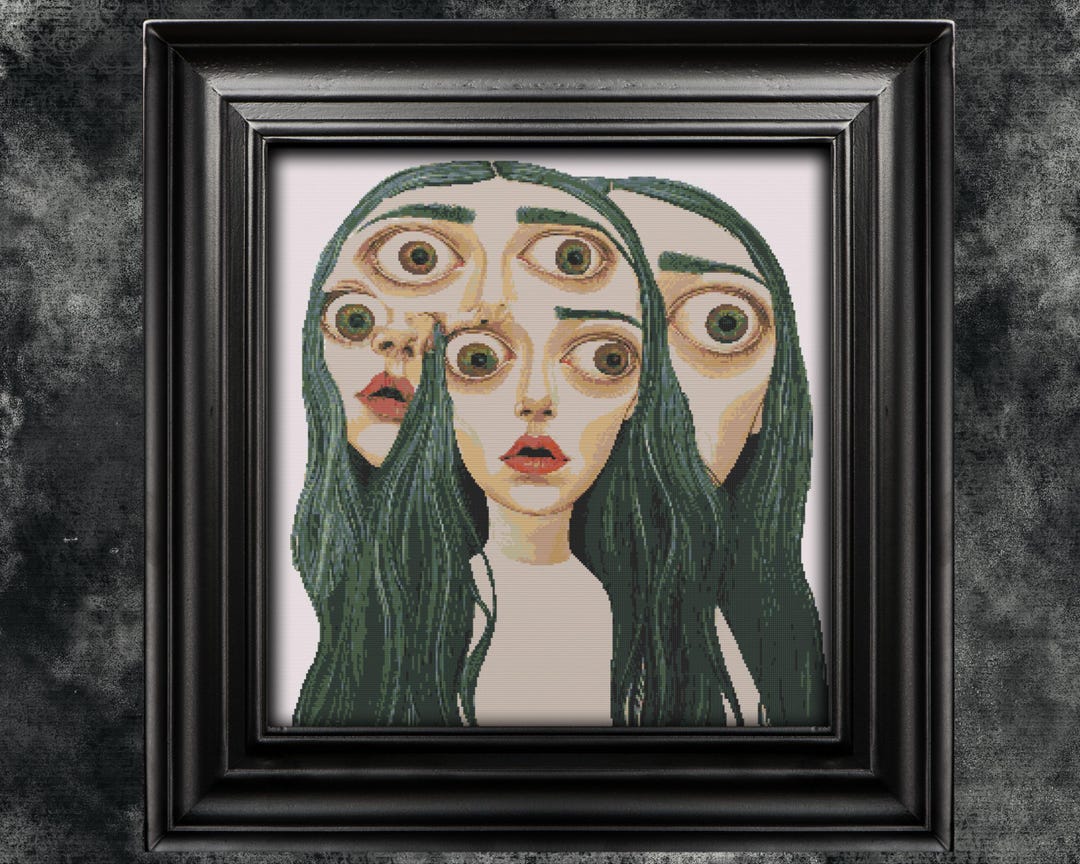 We Are Normal Cross Stitch Pattern Psychedelic Trippy Art Spooky Retro ...