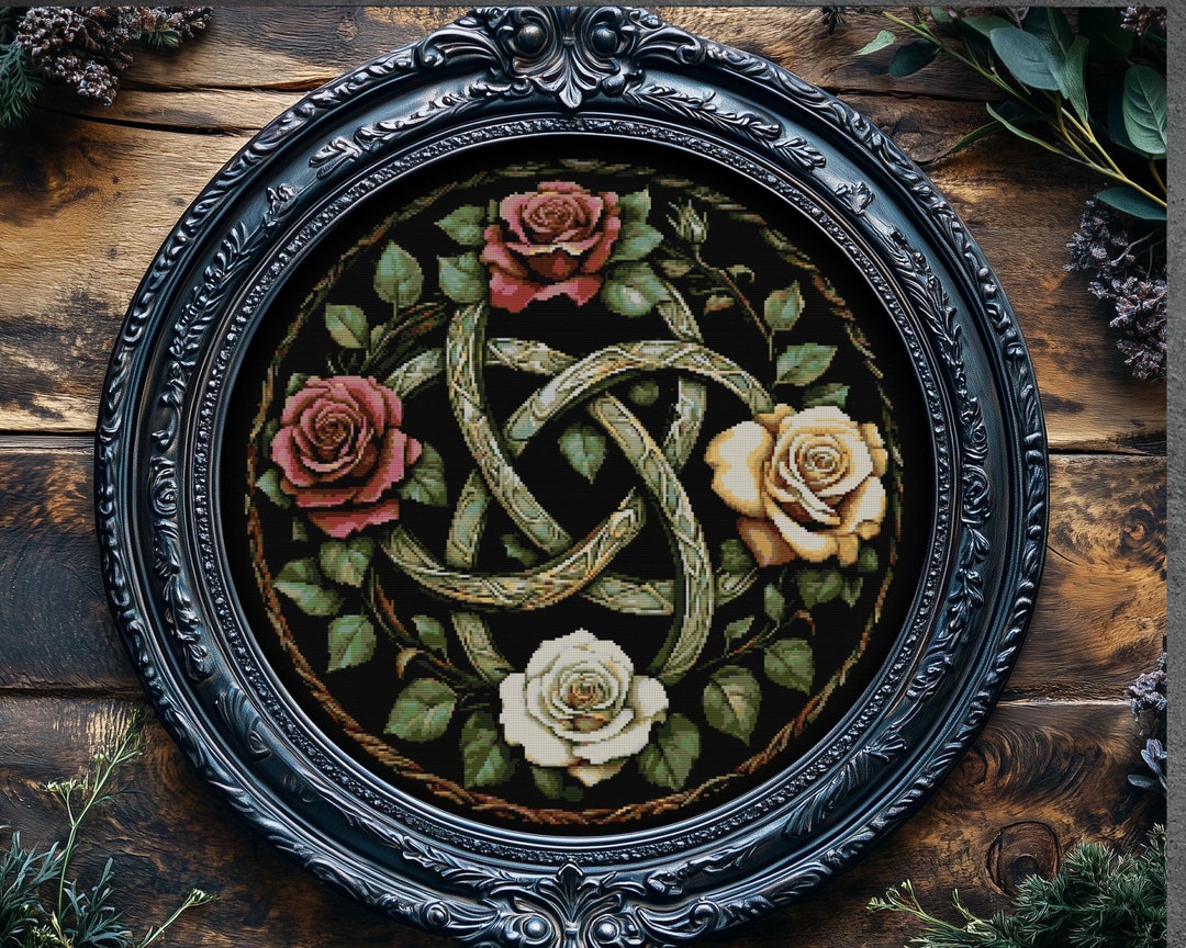 Celtic Witch Knot 3 Cross Stitch Pattern Modern Irish Witchy Craft ...