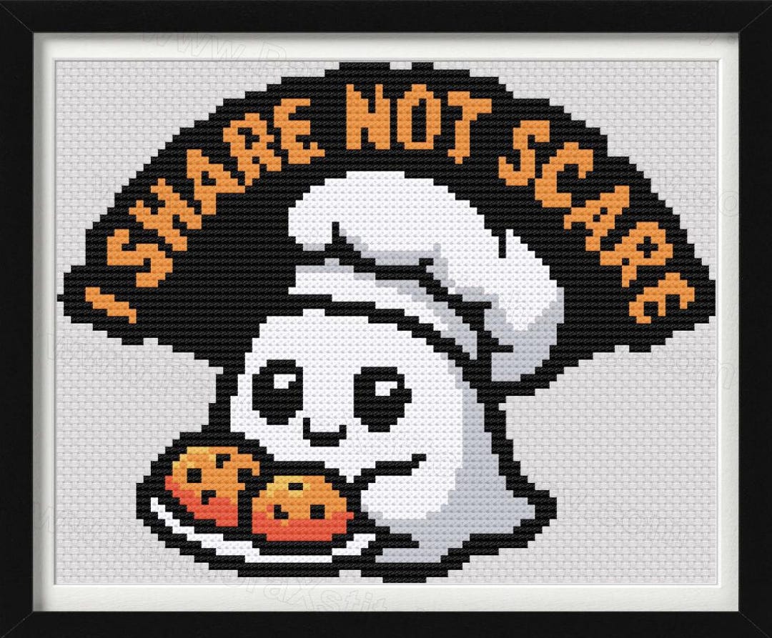 Ghost Baker Cross Stitch Pattern: "i Share Not Scare" (PDF Download) - Etsy