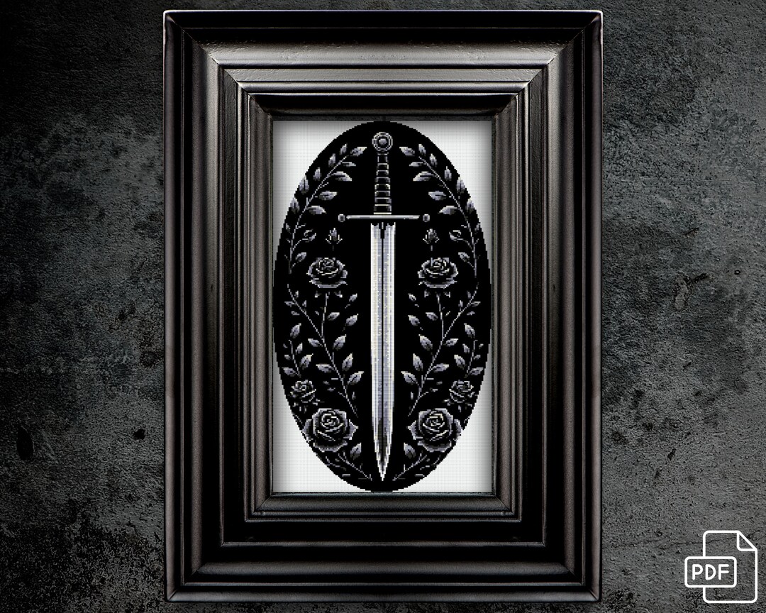Dagger of Night Cross Stitch Pattern, Gothic Horror (PDF Pattern) - Etsy