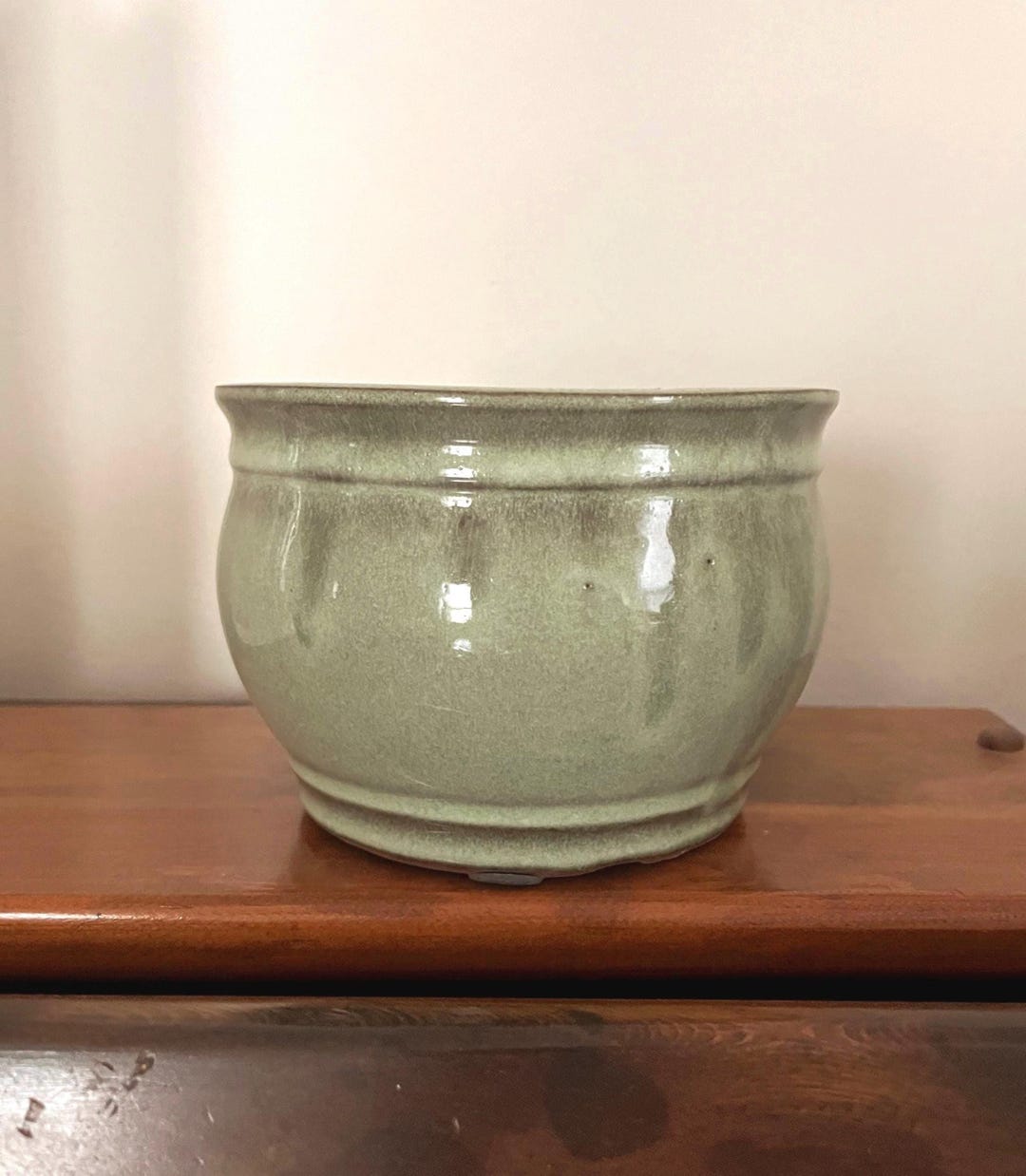 Small Green Indoor Pot - Etsy
