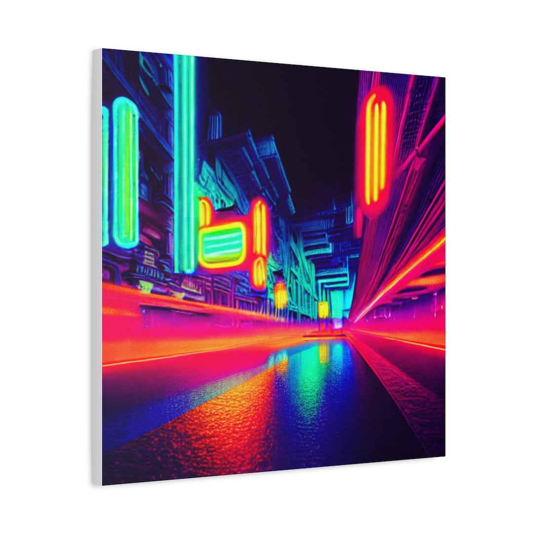 Neon Street Lights Retro Cyberpunk Trippy Fun PNG Digital Download - Etsy