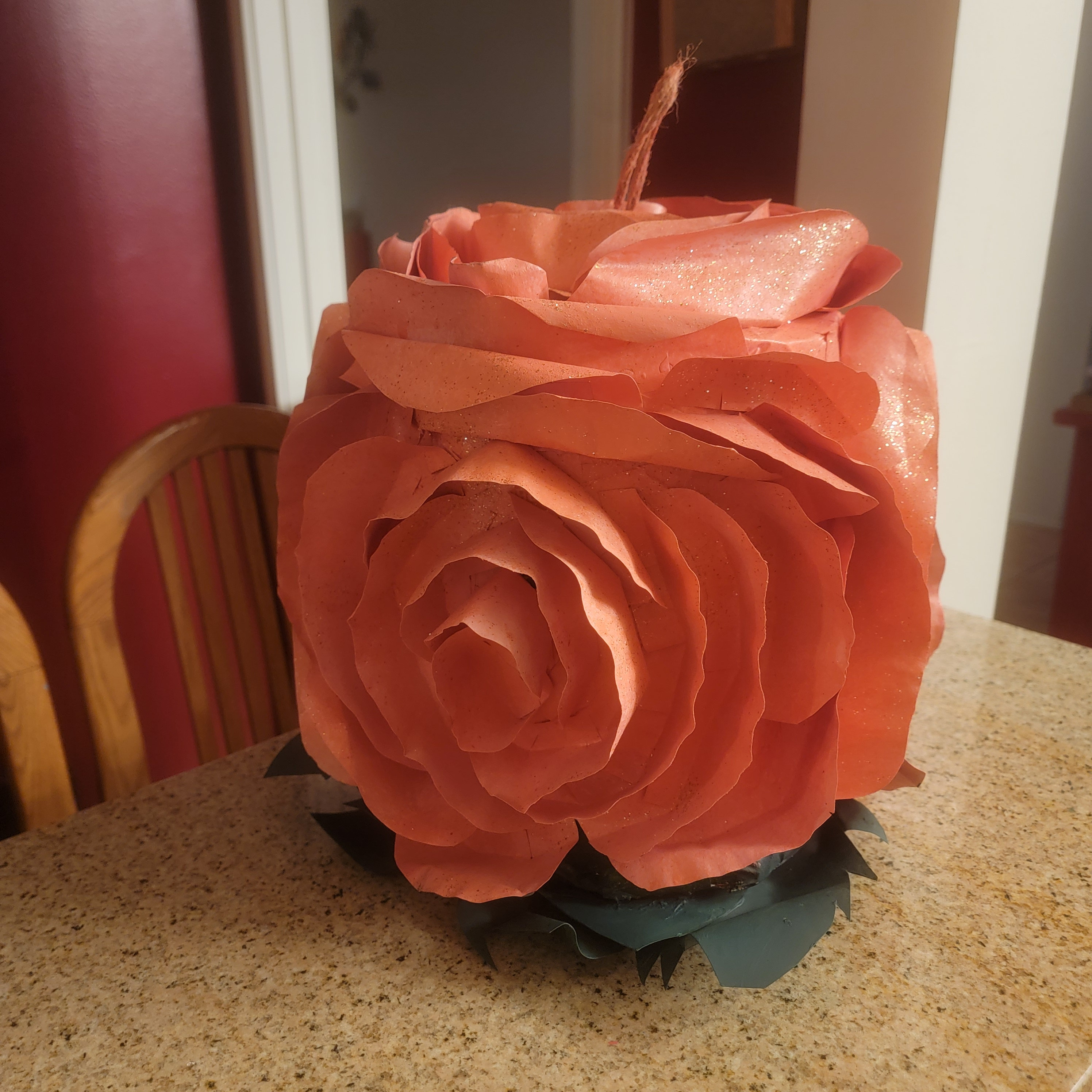 Rose Flower 3D Piñata Centerpiece Decoration. Handmade, Fillable ...