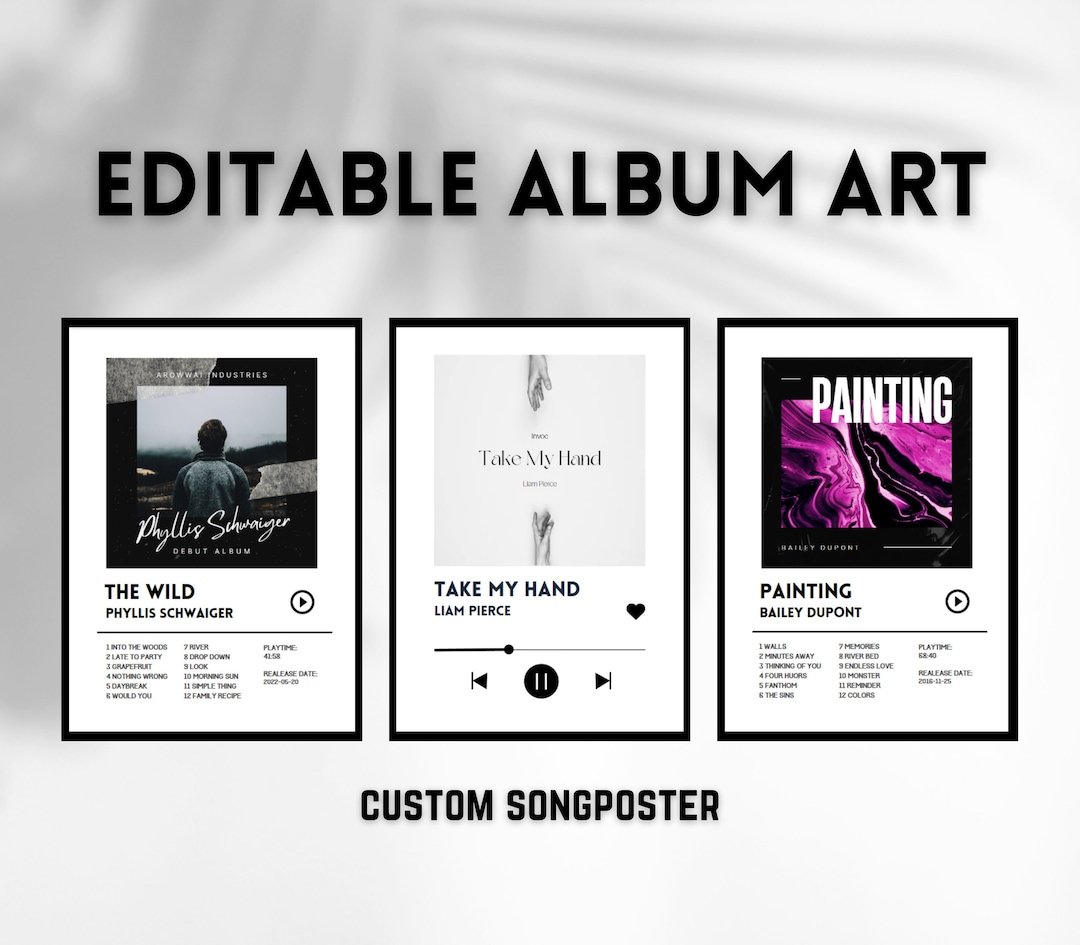 Editable Album Cover Art, Printable Custom Poster, Editable Album Cover ... Editable Album Cover Art, Printable Custom Poster, Editable Album Cover ...
