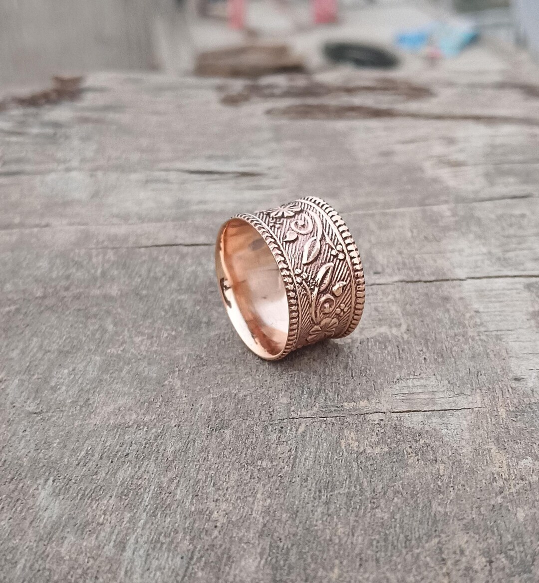 Pure Copper Band Ring, Solid 100% Copper Band Ring Thumb Ring, Finger ...