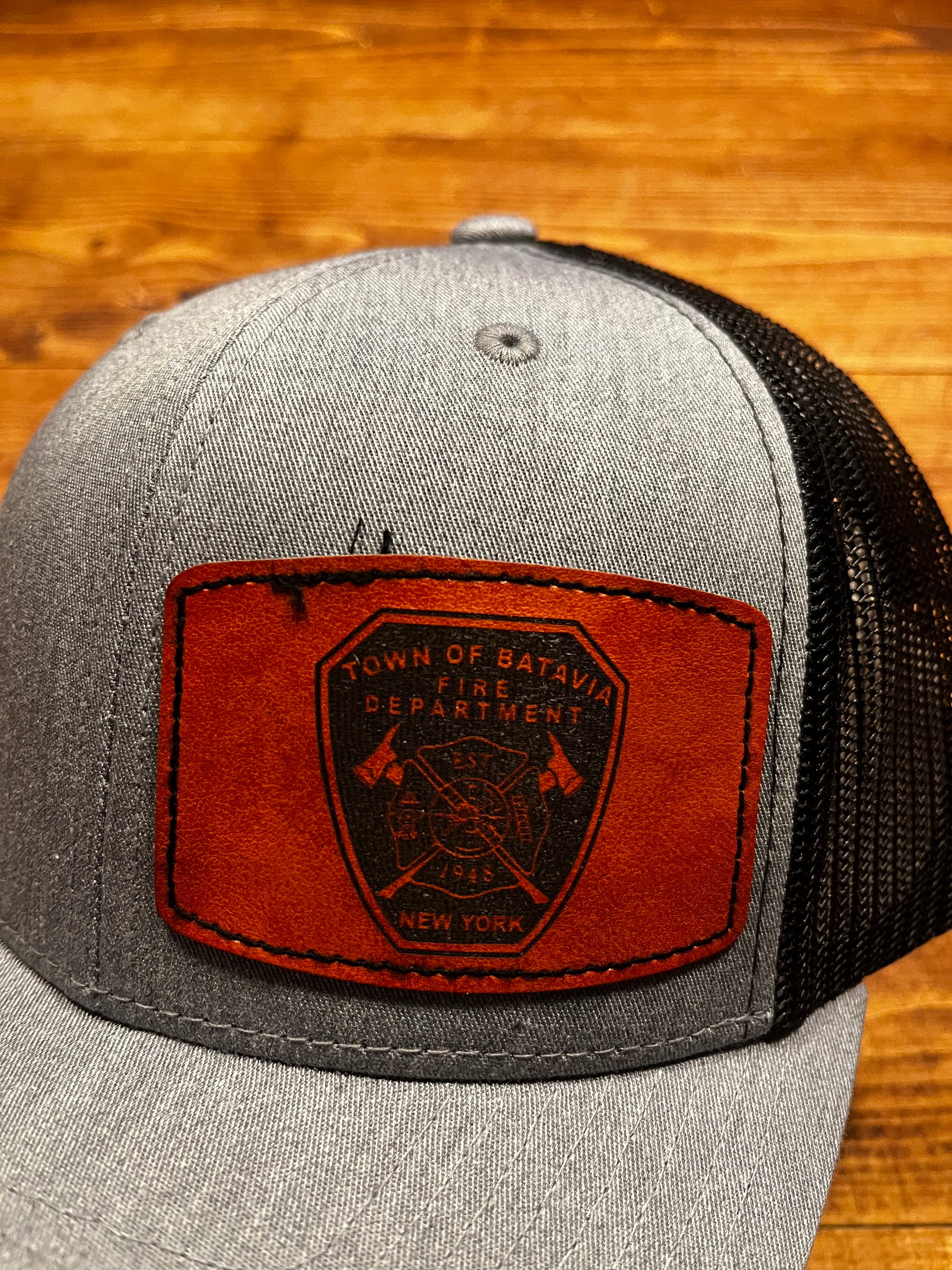 Custom Leather Patch TRUCKER Hats, Laser Engraved Logo on Leather Patch Hat for Your Business or ...
