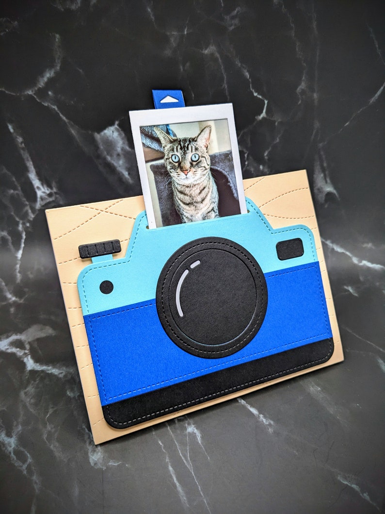 Interactive Card Card With Your Photo Instant Camera Card Pull Tab Card ...