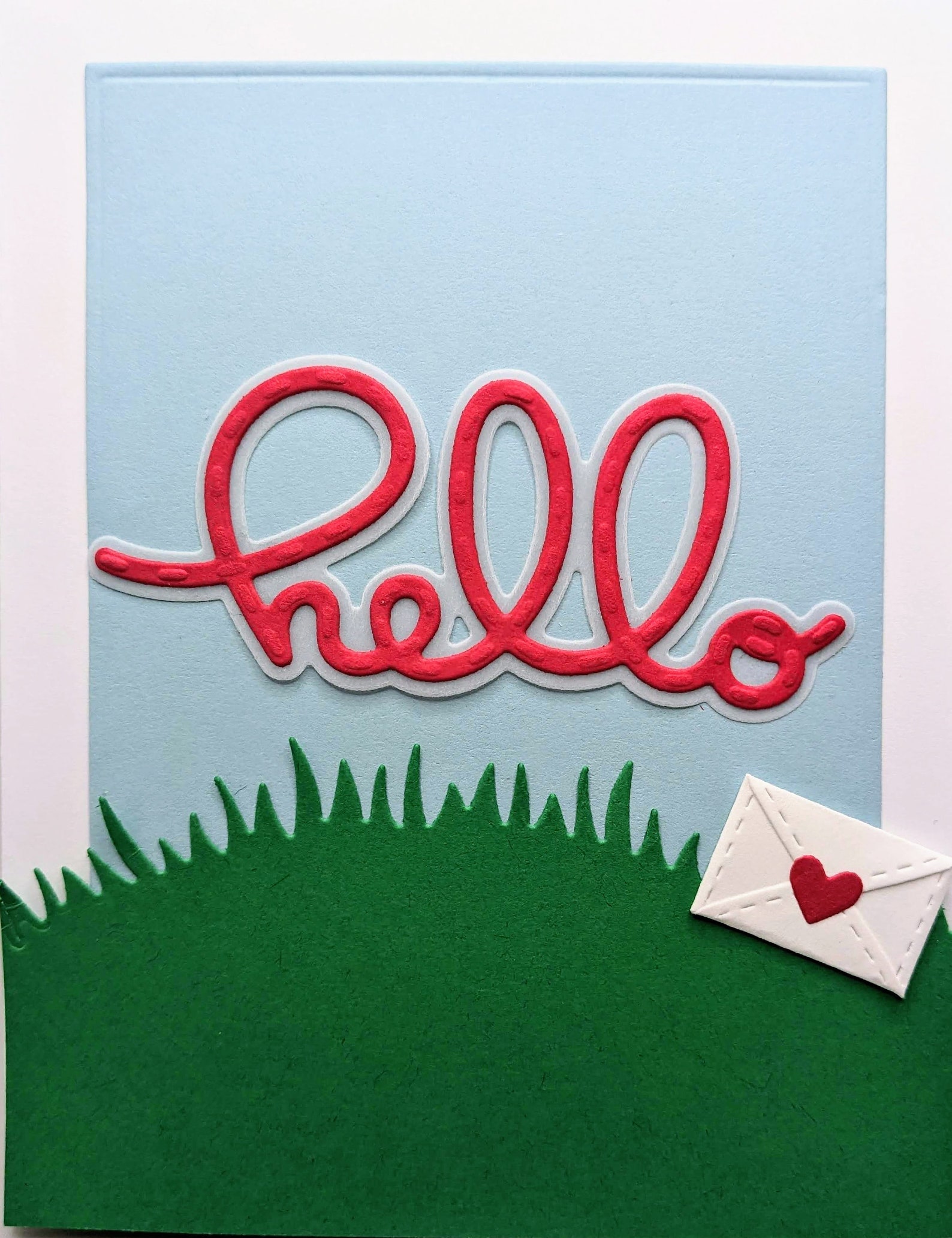 Hello Greeting Card Sending Love Card 3D Greeting Card - Etsy