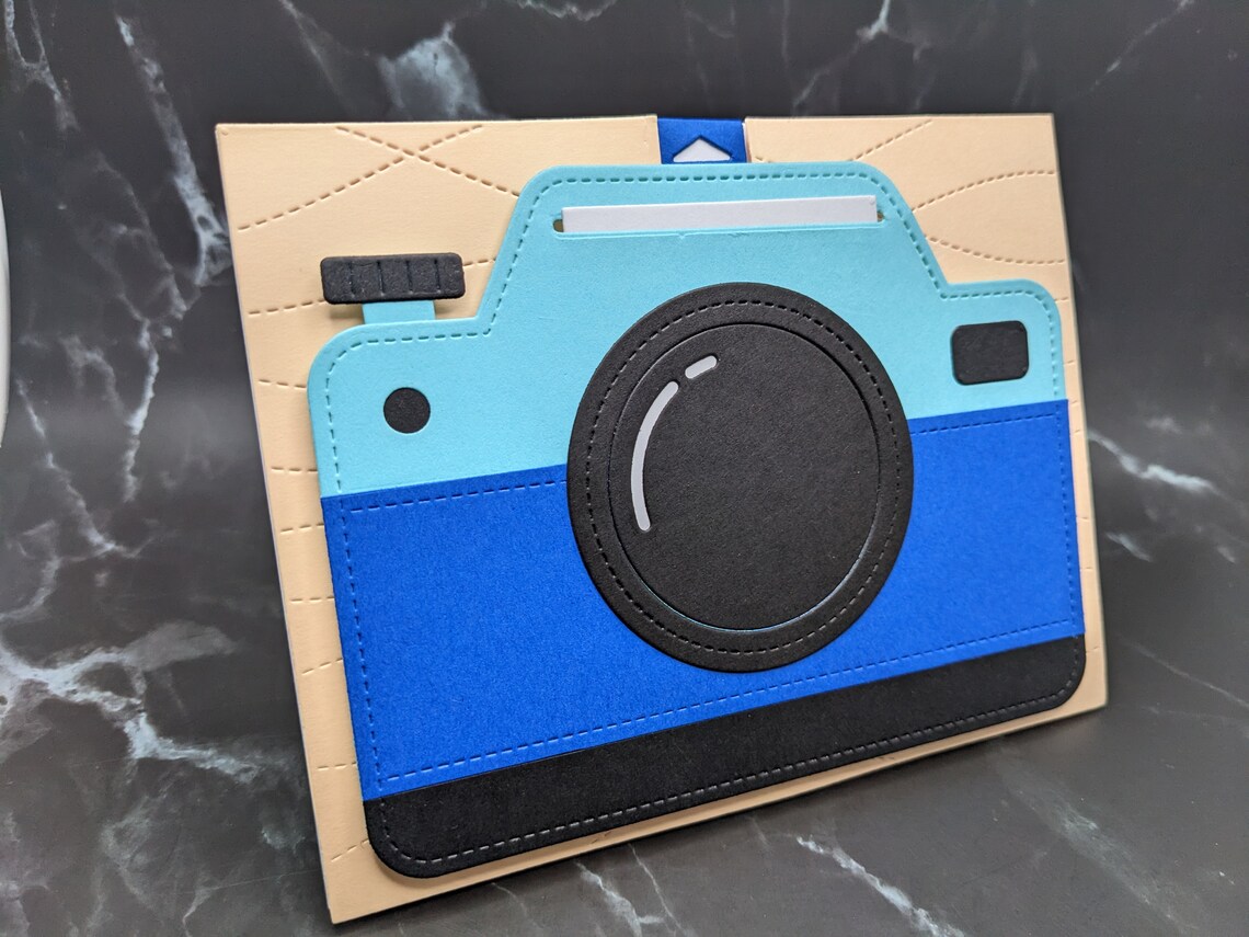 Interactive Camera Pull Tab Photo Card With Blank Greeting - Etsy