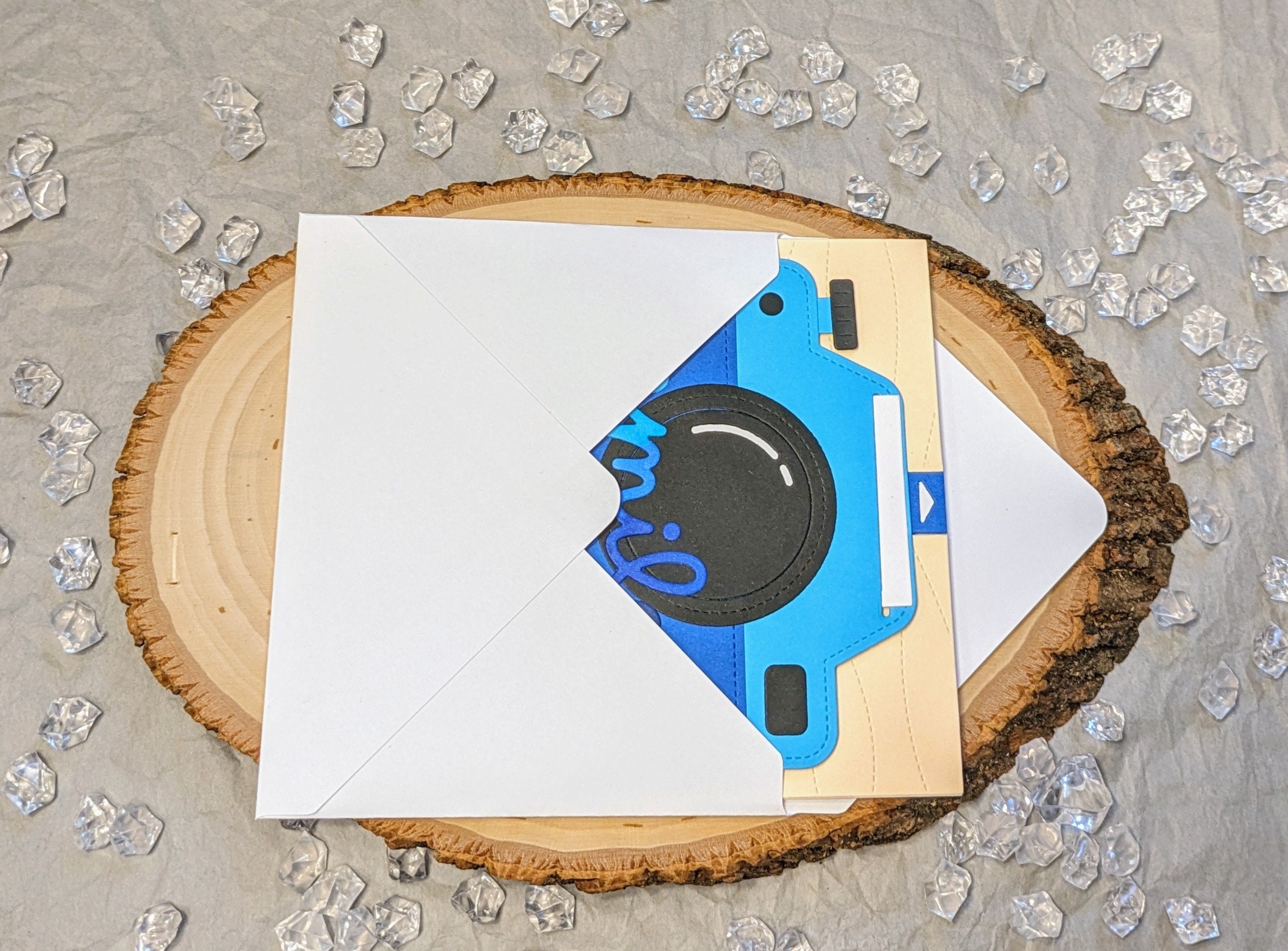 Interactive Card Card With Your Photo Instant Camera Card Pull Tab Card ...