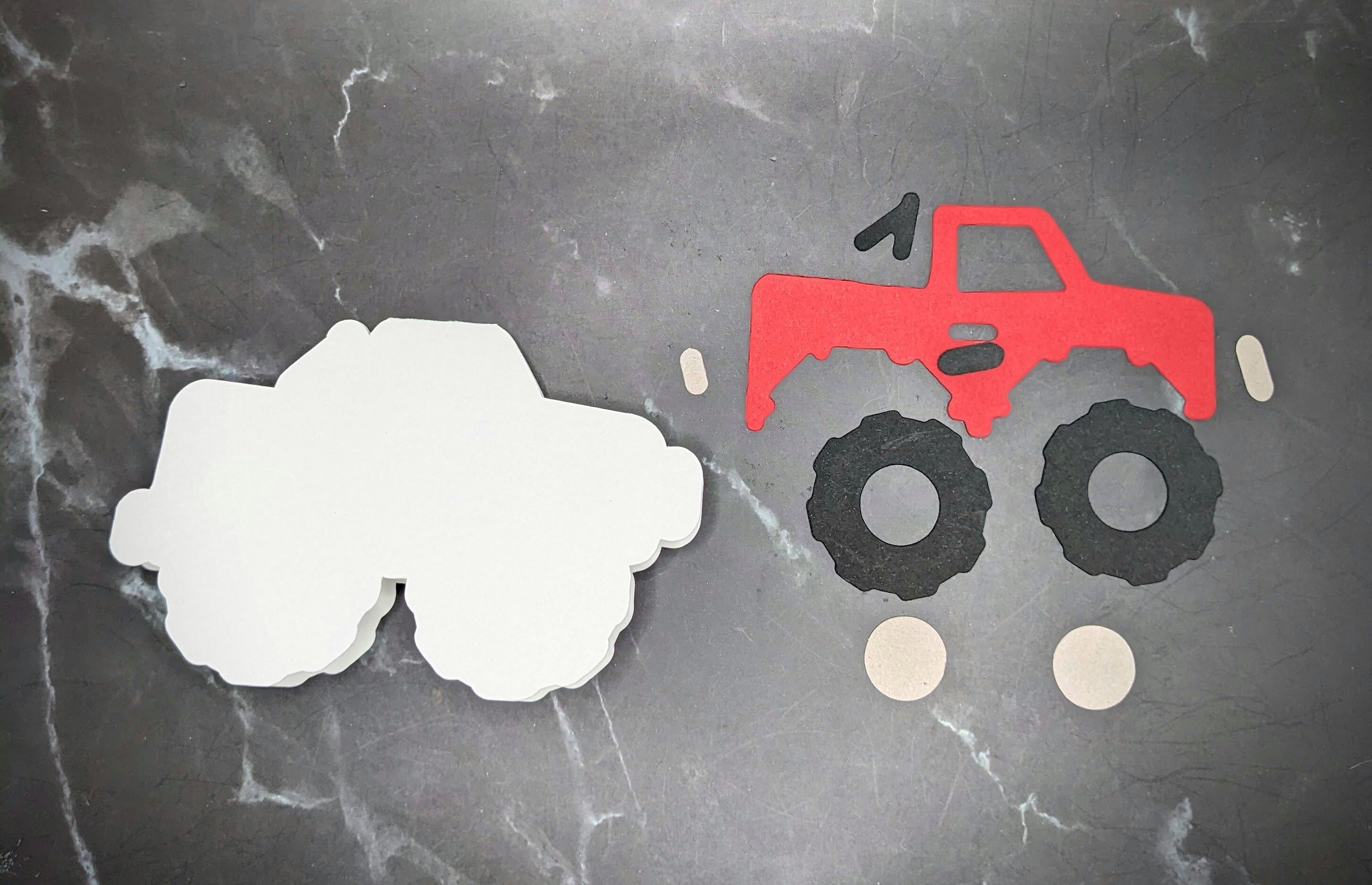 Monster Truck Kids Activity DIY Kids Card Monster Truck Card for a Boy ...