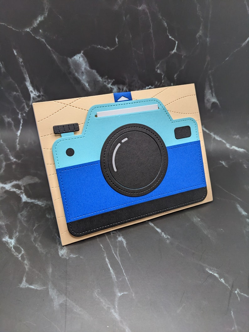 Interactive Card Card With Your Photo Instant Camera Card Pull Tab Card ...