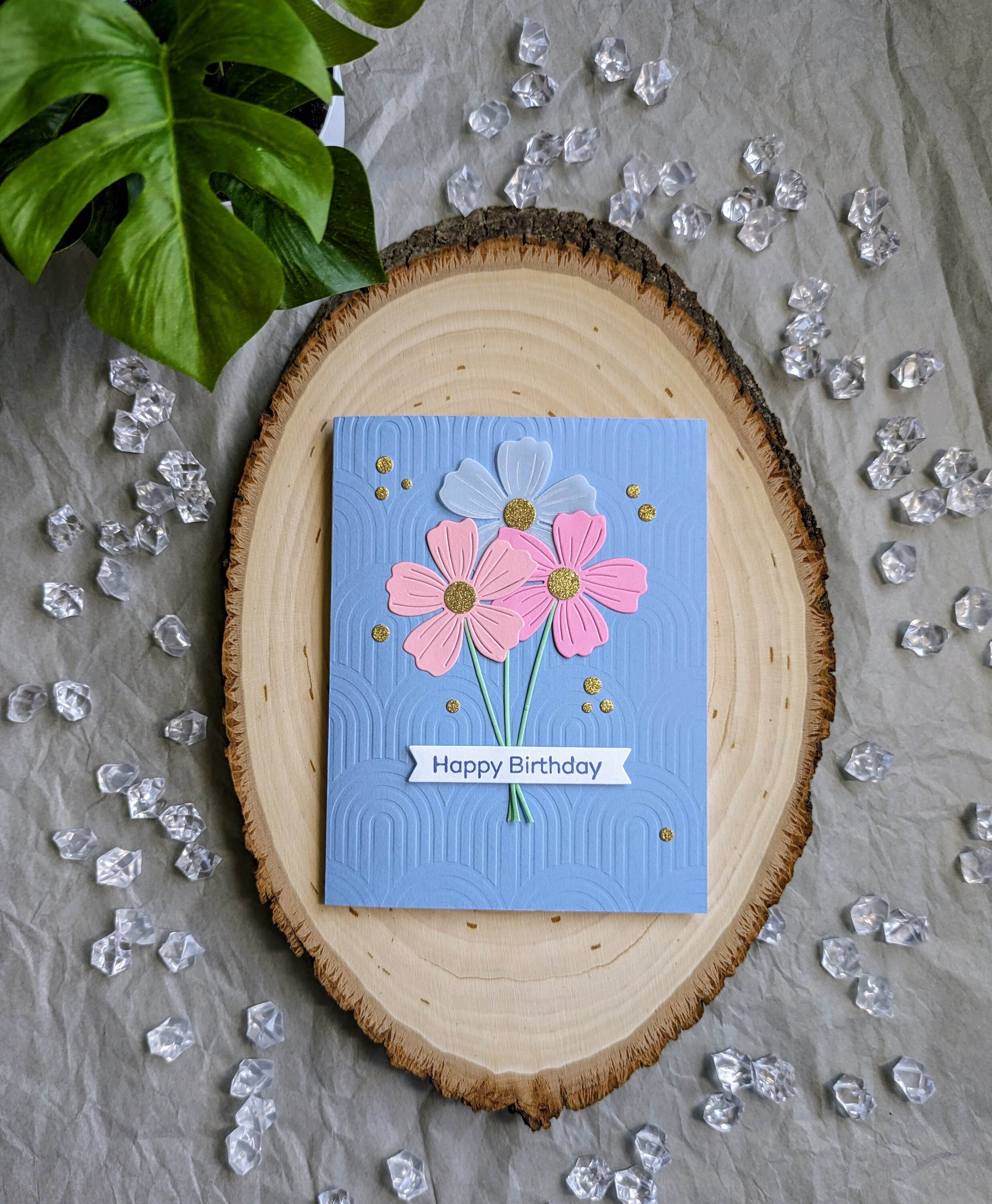 Flower Birthday Card Happy Birthday Flower Card Blank Birthday Card ...