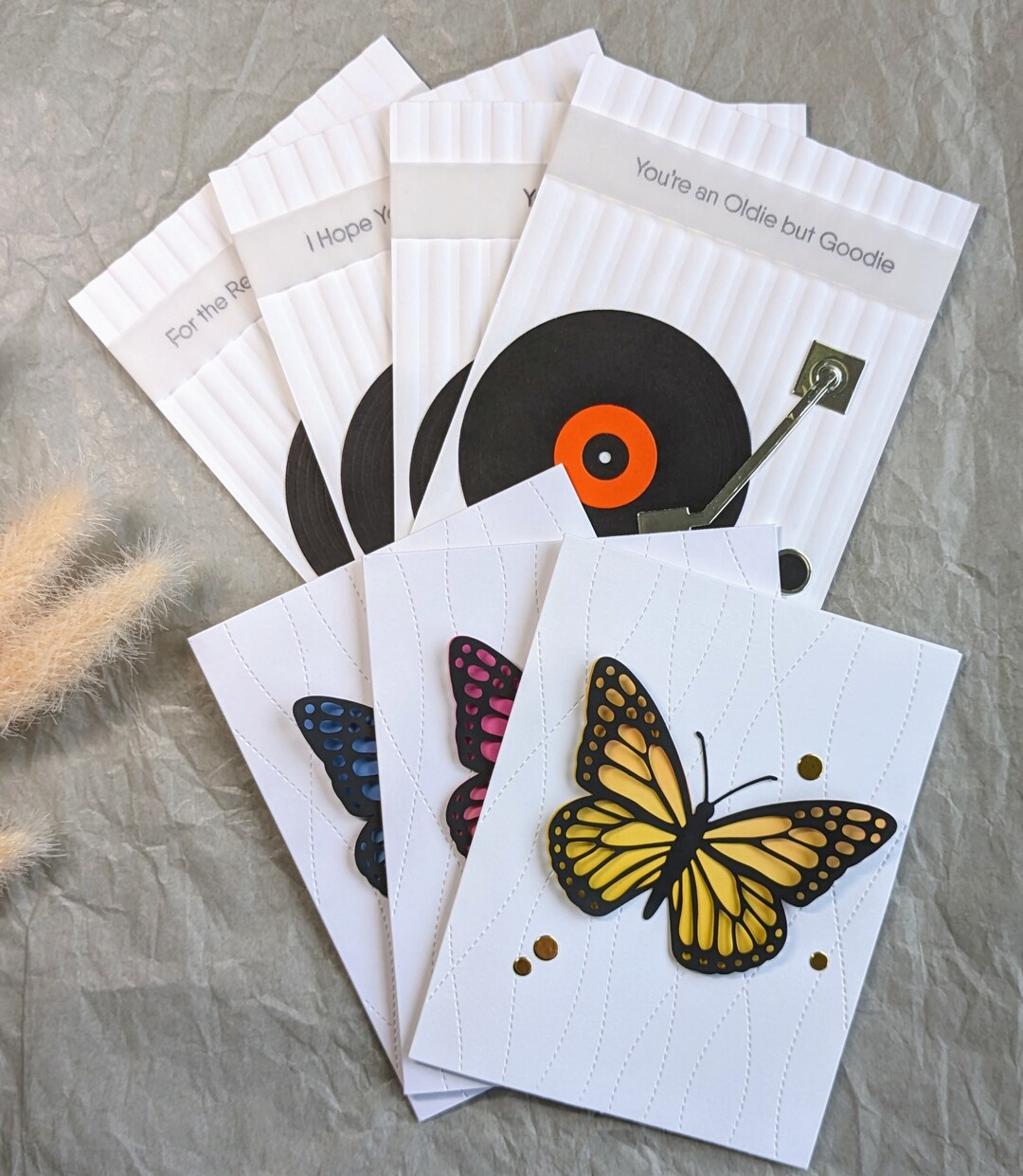 Birthday Cards Bundle - Bundle Deal - Retro Birthday Card - Butterfly ...
