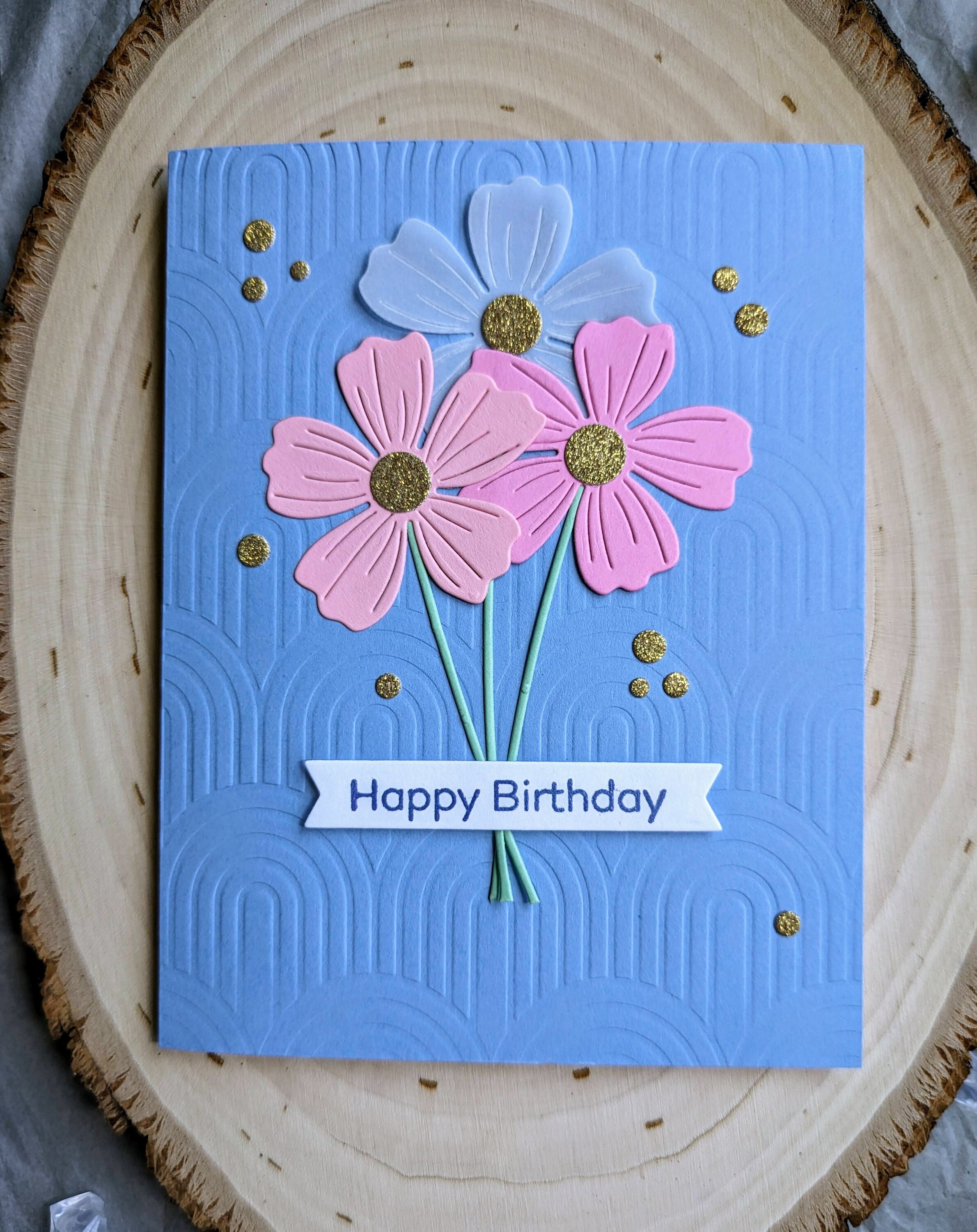 Flower Birthday Card Happy Birthday Flower Card Blank Birthday Card ...