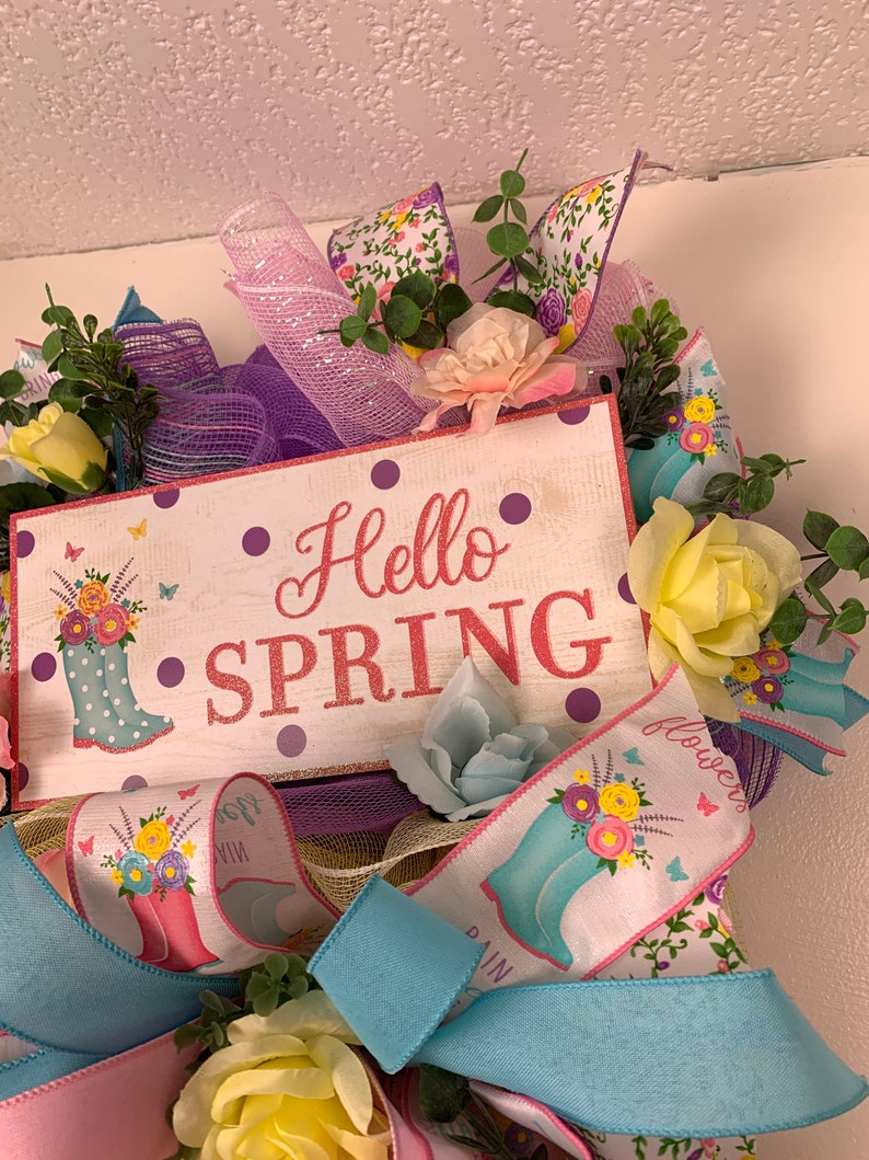 Spring Floral Swag Spring Floral Wreath Easter Wreath for - Etsy