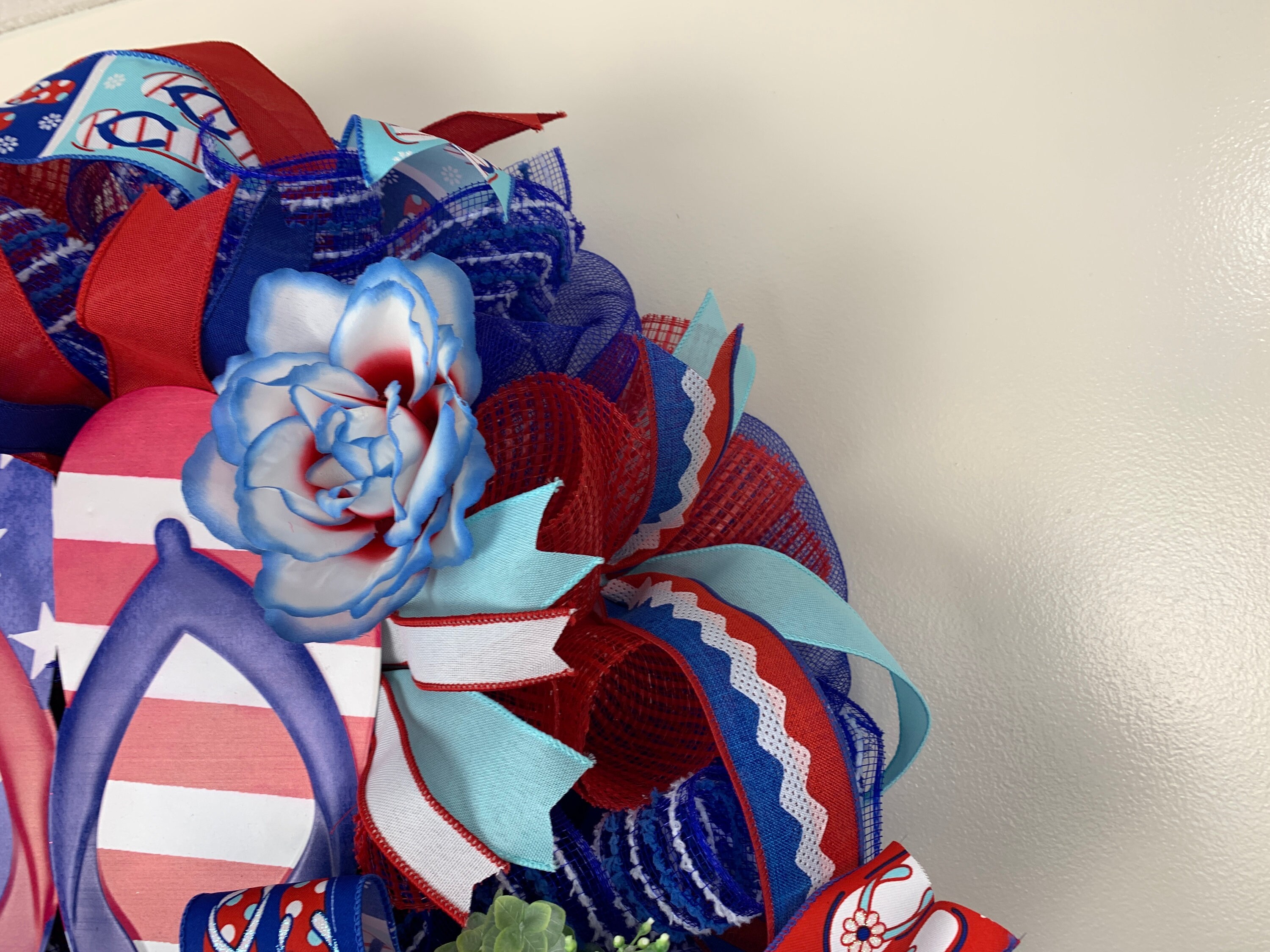 Patriotic Flip Flop Wreath Red White and Blue Flip Flop - Etsy