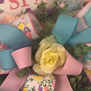 Spring Floral Swag, Spring Floral Wreath, Easter Wreath for Front Door ...