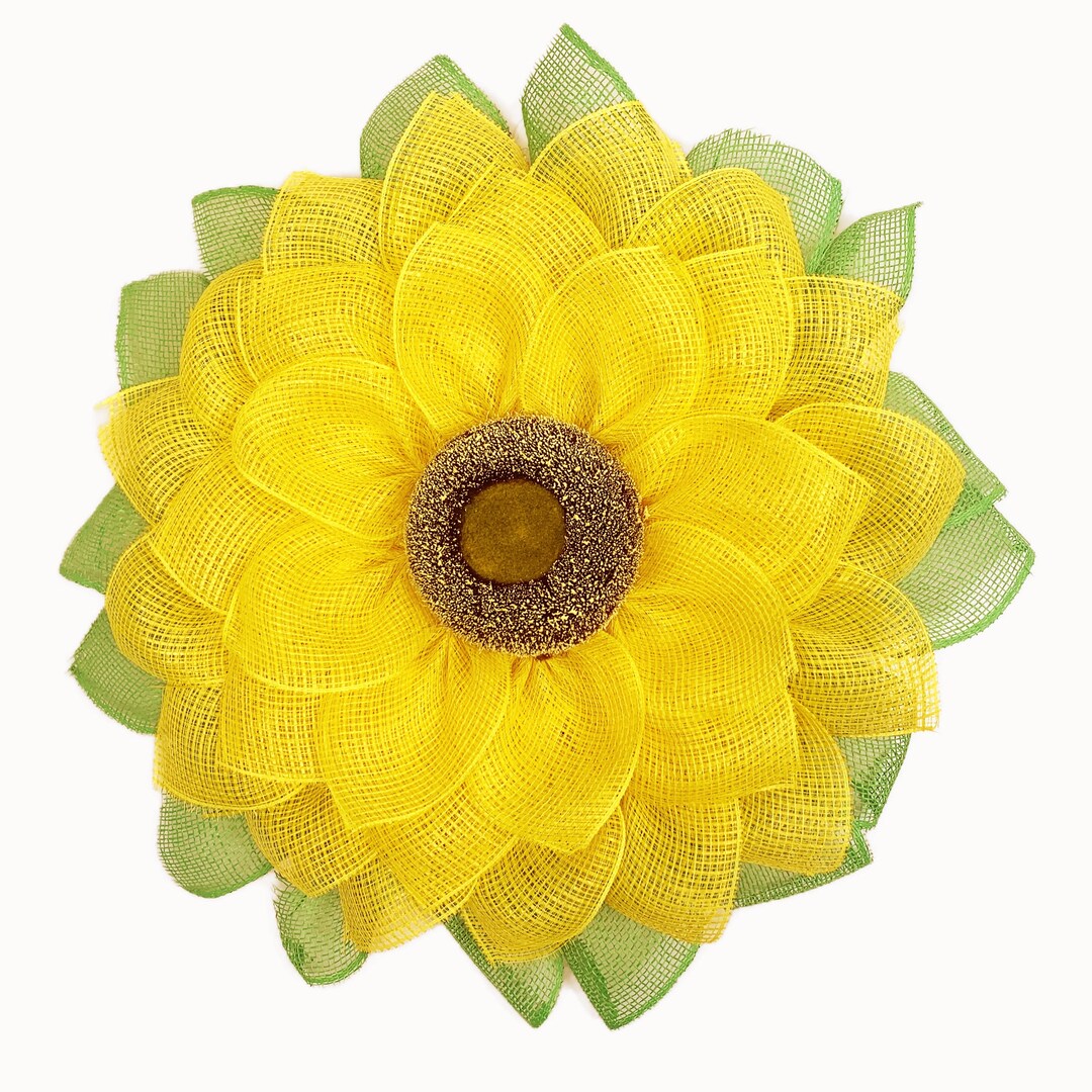 Large Yellow Sunflower for Front Door, Sunflower Door Decor, Fall ...
