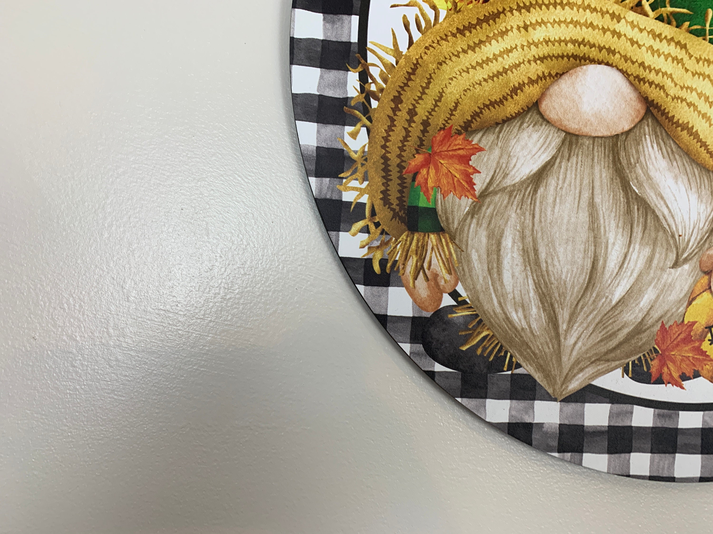 Fall Gnome Door Hanger Fall Front Door Decor Black Gingham - Etsy