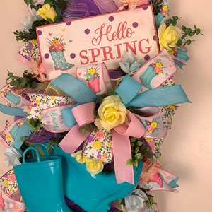 Spring Floral Swag Spring Floral Wreath Easter Wreath for - Etsy