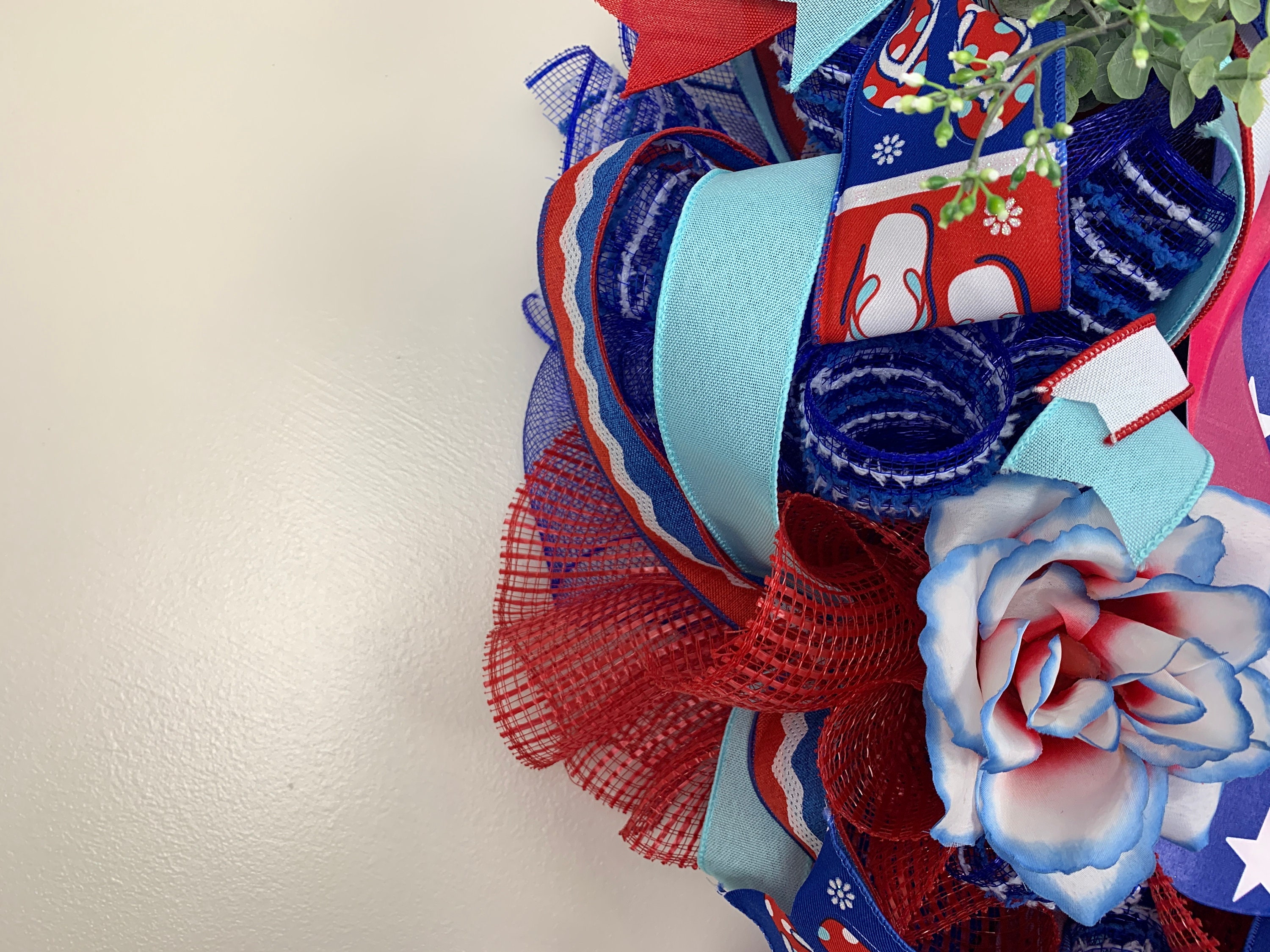 Patriotic Flip Flop Wreath Red White and Blue Flip Flop - Etsy