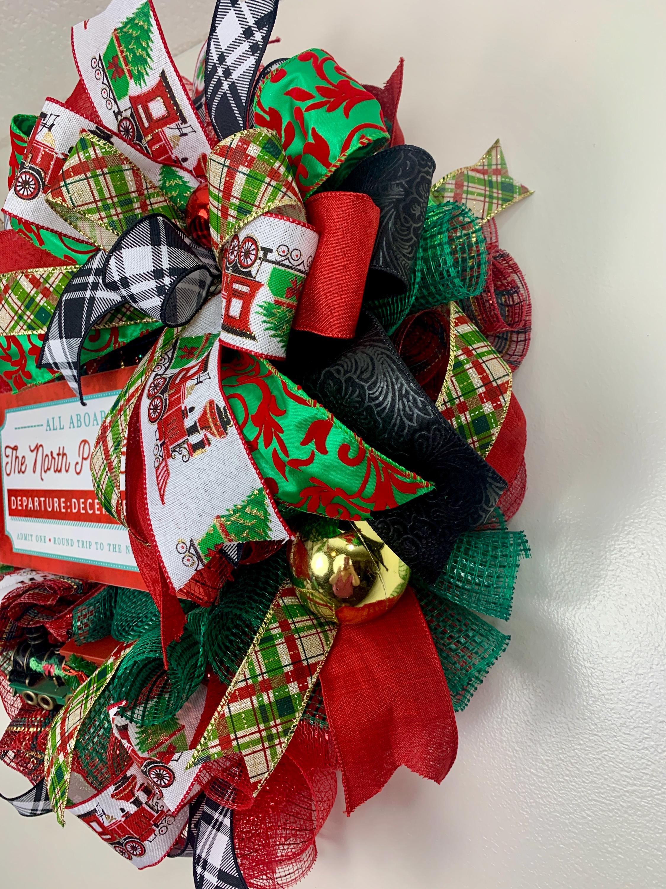 Polar Express Wreath, Christmas Wreath, Train Wreath, Train Wall Hanger ...