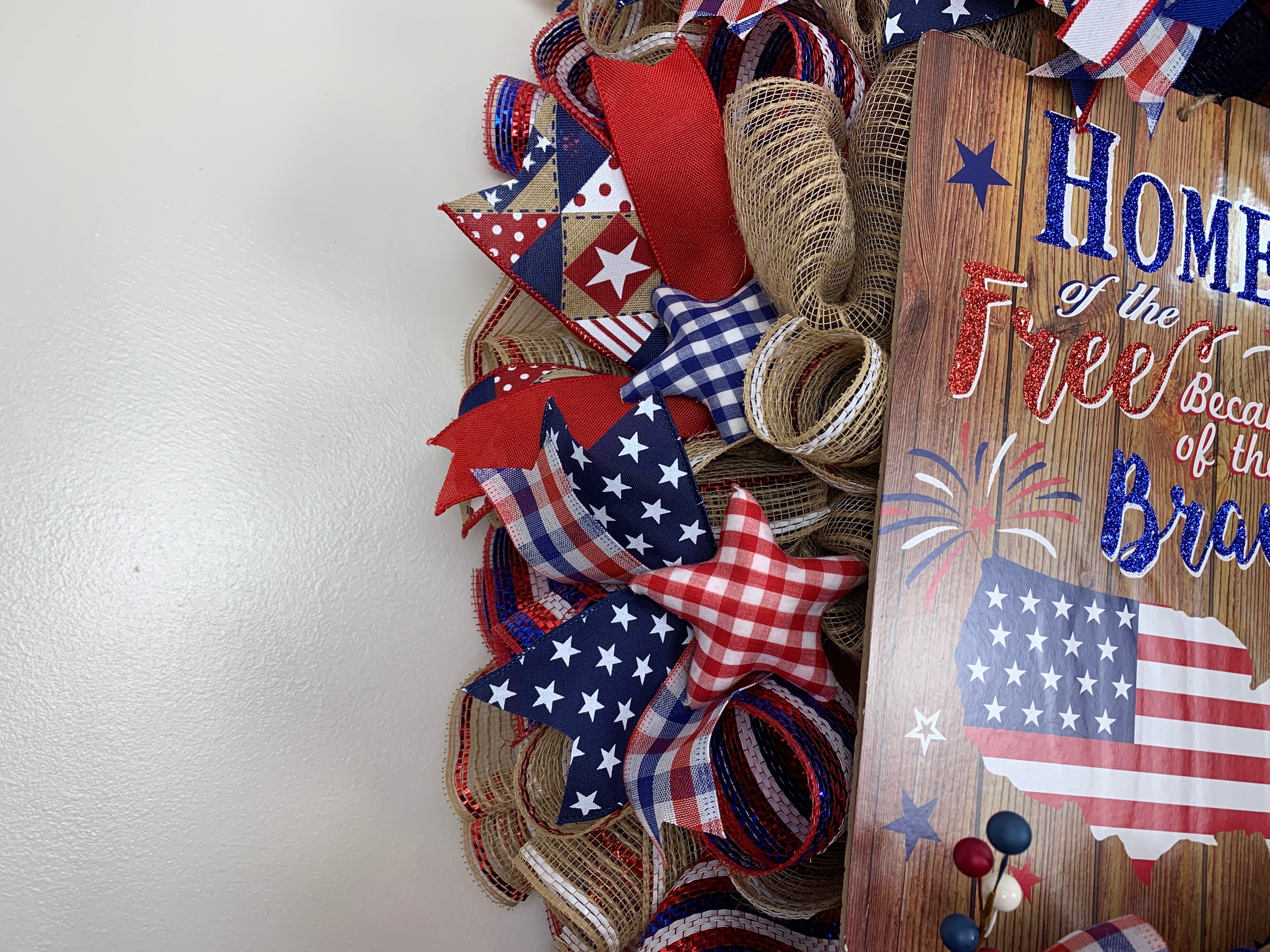 Patriotic Swag, Farmhouse Swag, Fourth of July Swag, Memorial Day Swag ...