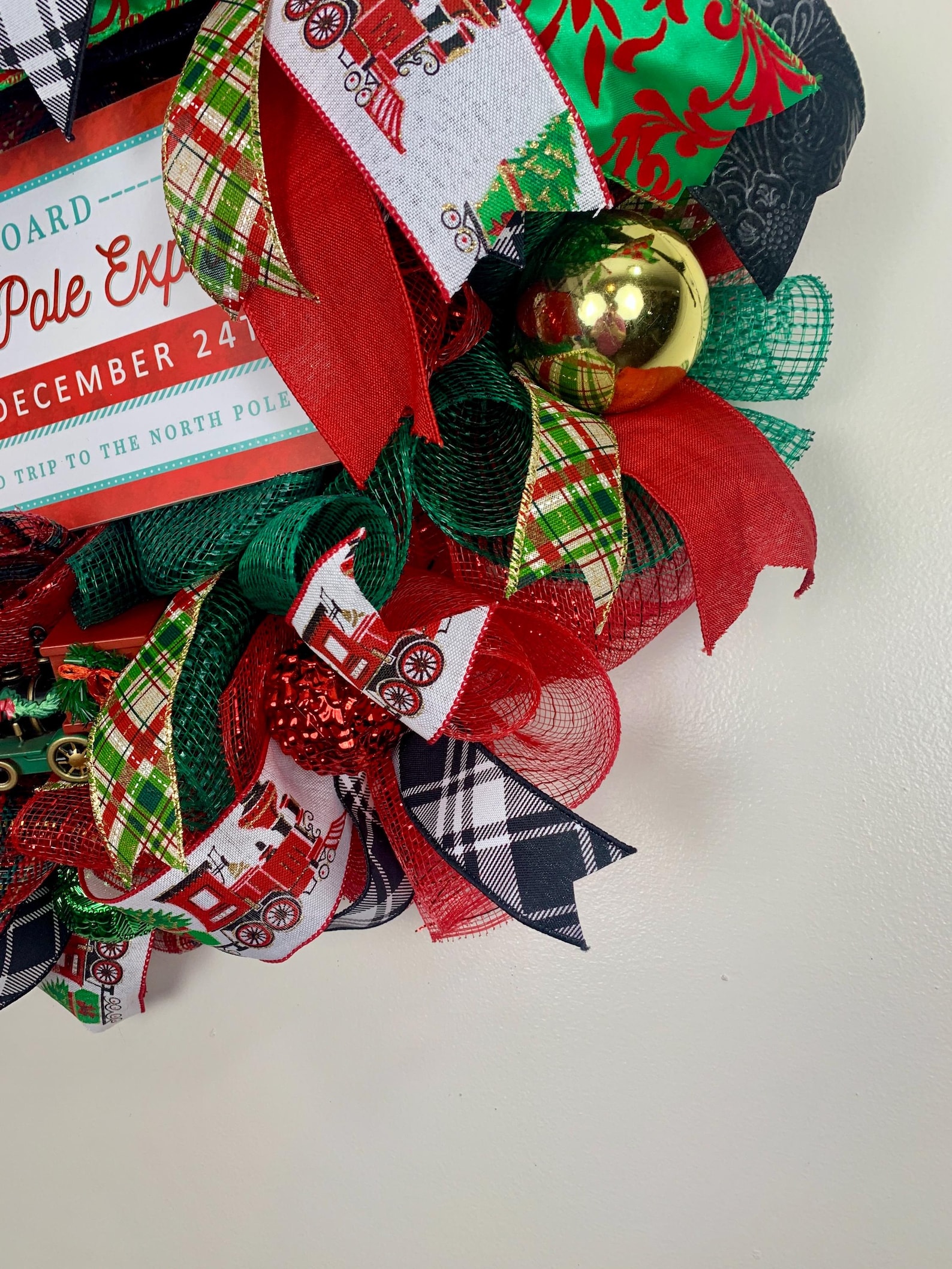 Polar Express Wreath, Christmas Wreath, Train Wreath, Train Wall Hanger ...