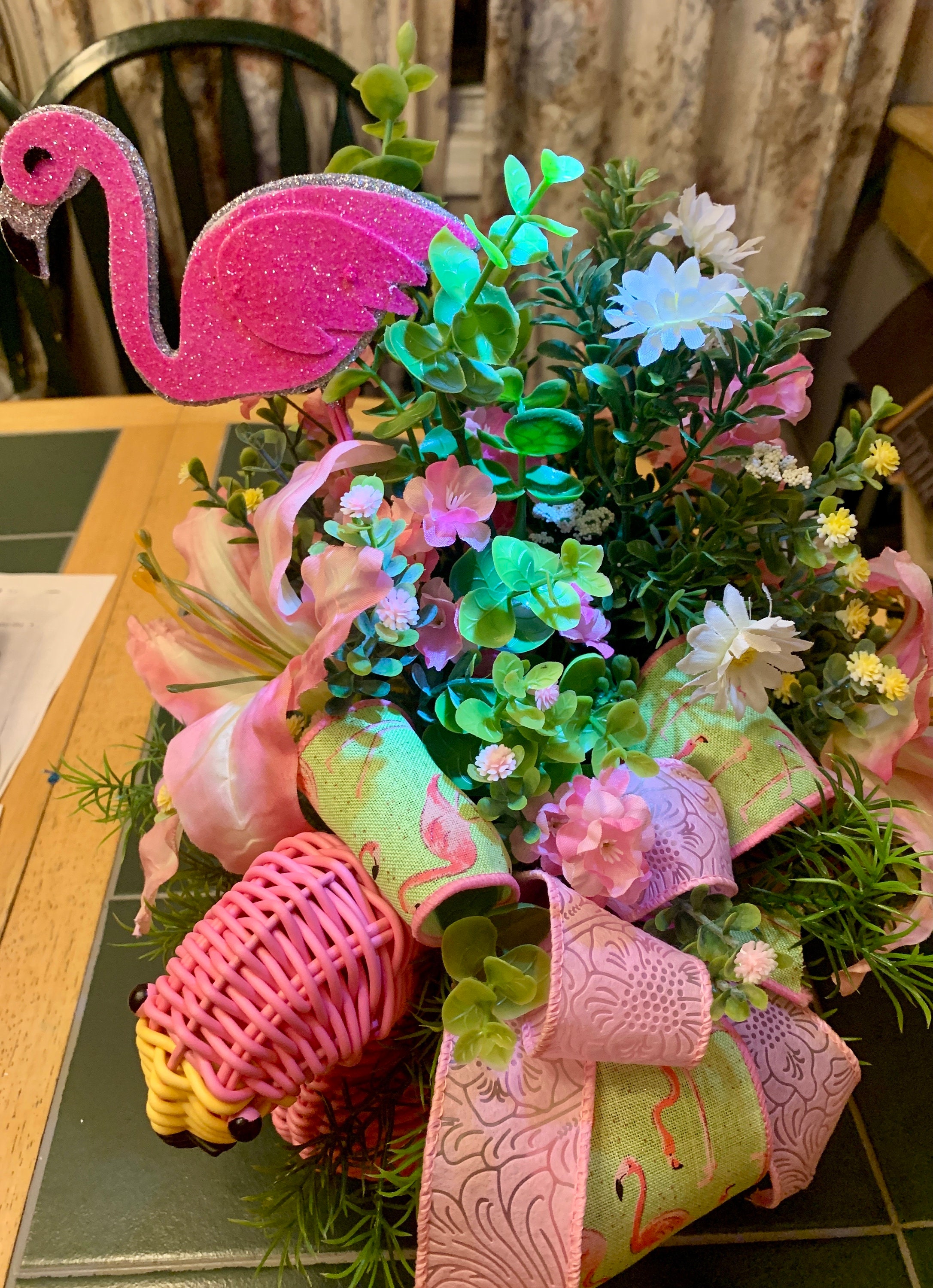 Flamingo Centerpiece for Table, Summer Centerpiece, Flamingo Table ...