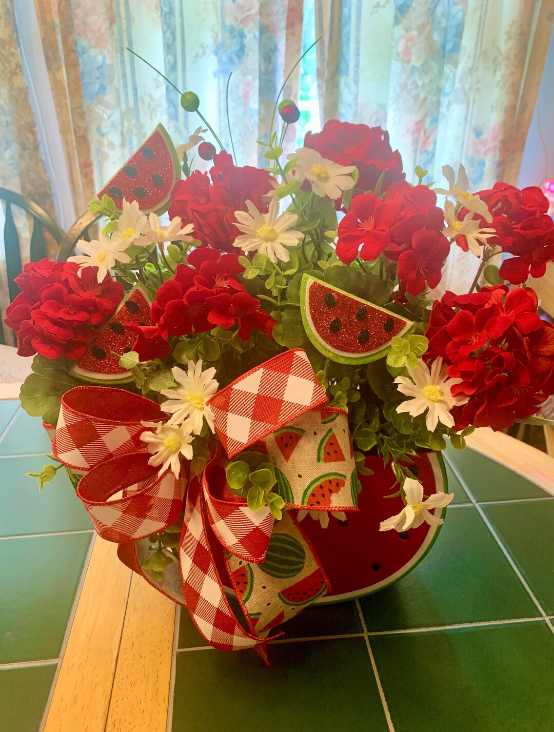 Watermelon Centerpiece for Table, Summer Centerpiece, Watermelon Table ...