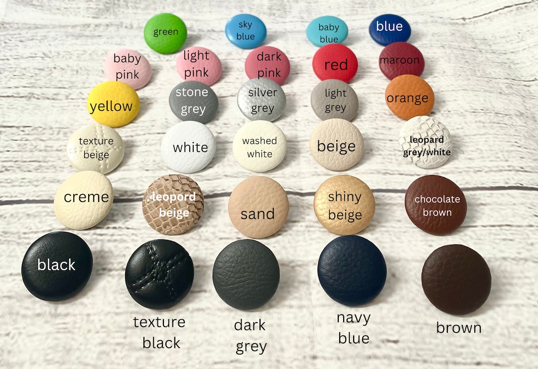 10X Leather Covered Buttons 19mm-32l22mm-36l24mm-40l - Etsy UK
