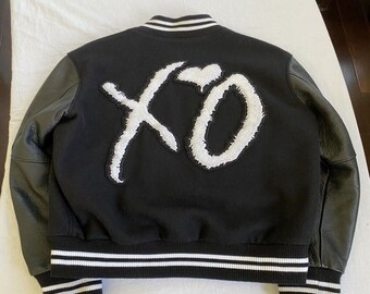 The Weeknd XO Varsity Black Jacket Handmade - Etsy